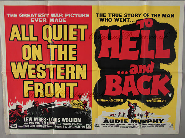 All Quiet on the Western Front / To Hell and Back – Original Film Poster